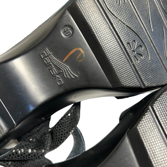 Dansko | Shoes | Dansco Sandi Black Shimmer Double Strap Buckle Leather ...